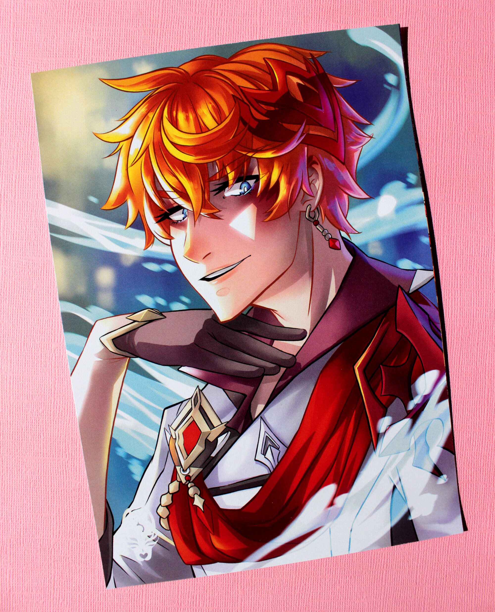 Digital Prints Prints Genshin Impact Diluc A5 Character Portrait Print ...