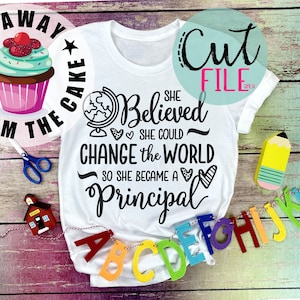 School Principal Shirt SVG, Principal Appreciation Gift SVG, School ...