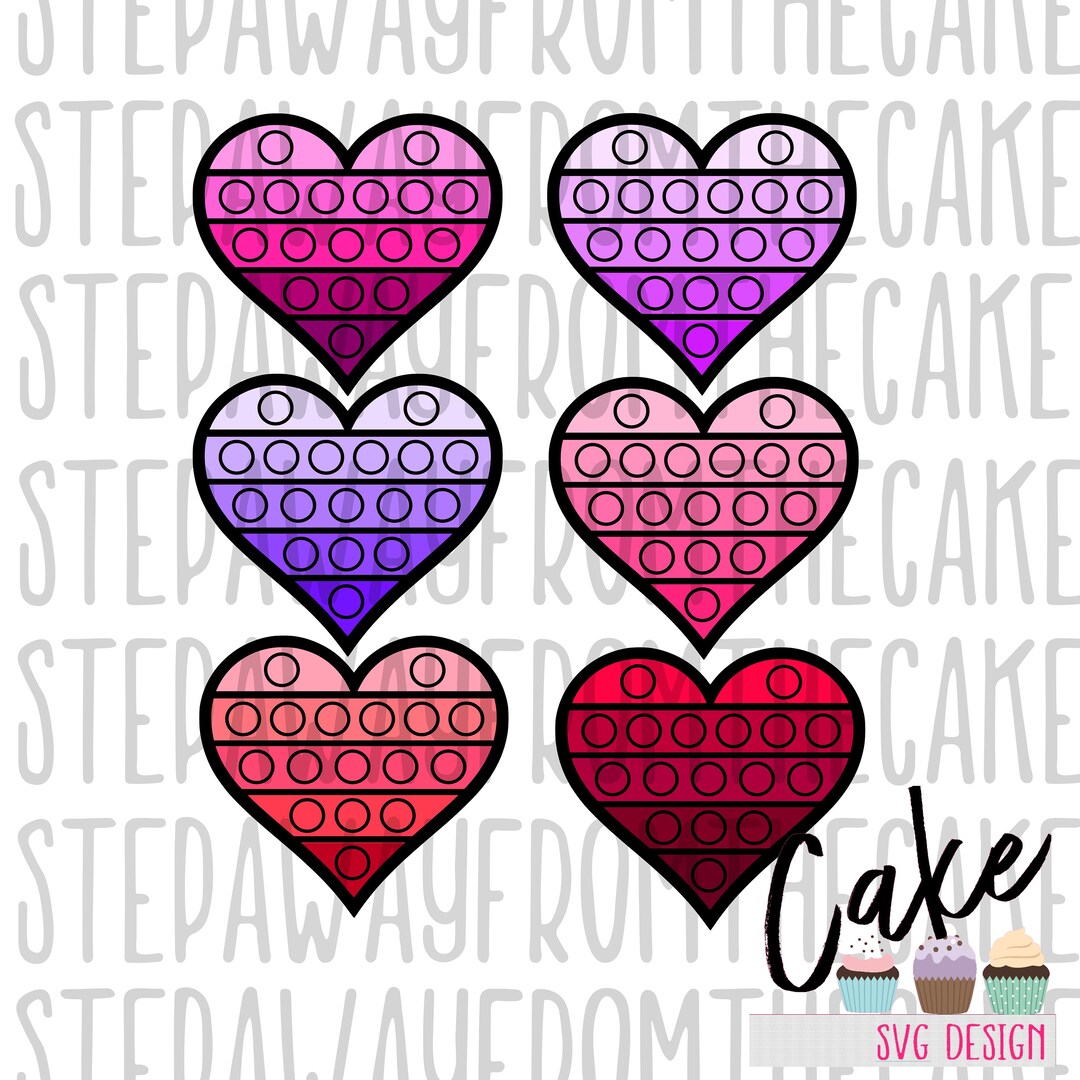 Heart Pop It Valentine SVG, Popper SVG, Poppers for Valentines Day ...