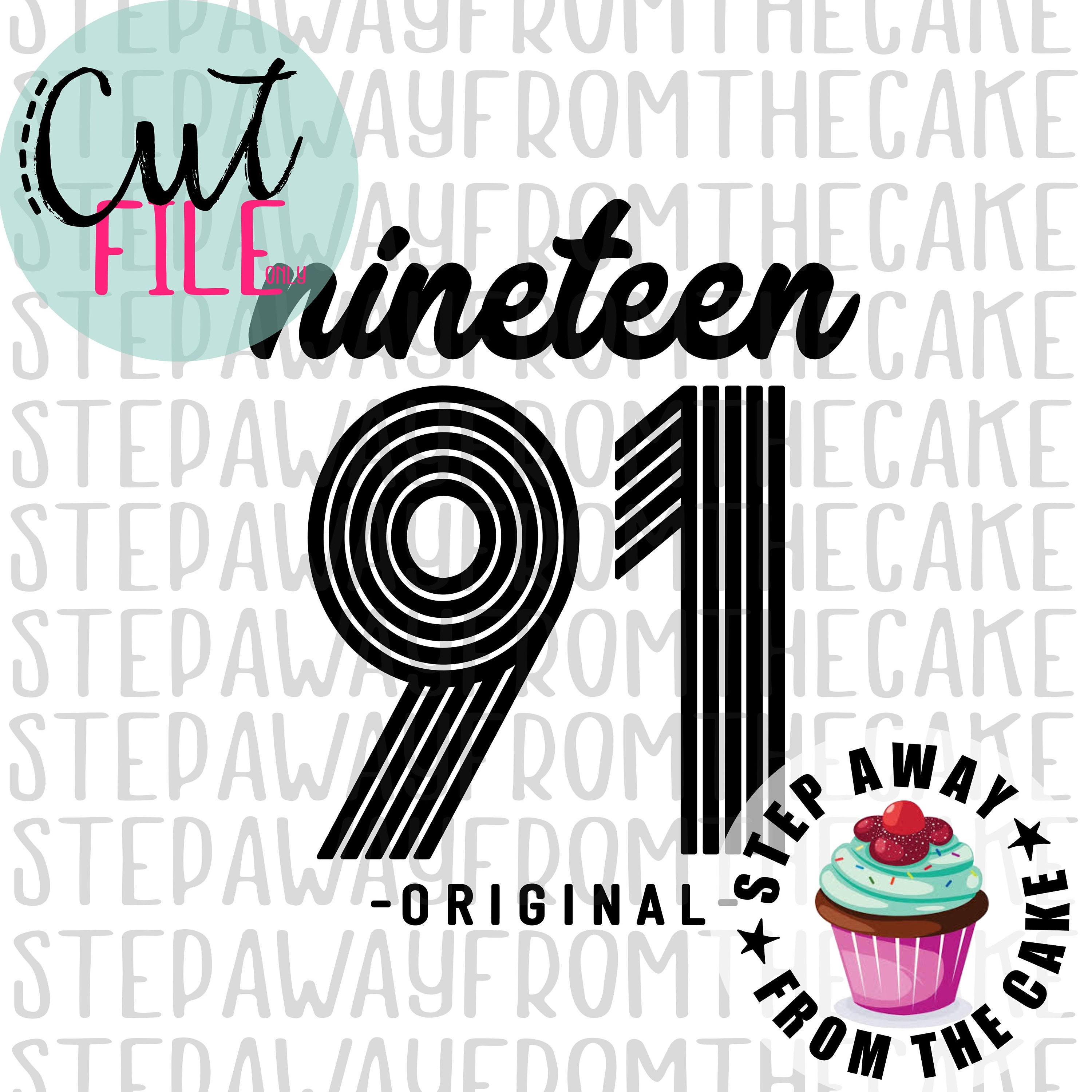 1991 Birthday SVG, 20s Birthday PNG Design, 1991 Original Svg, 90s ...