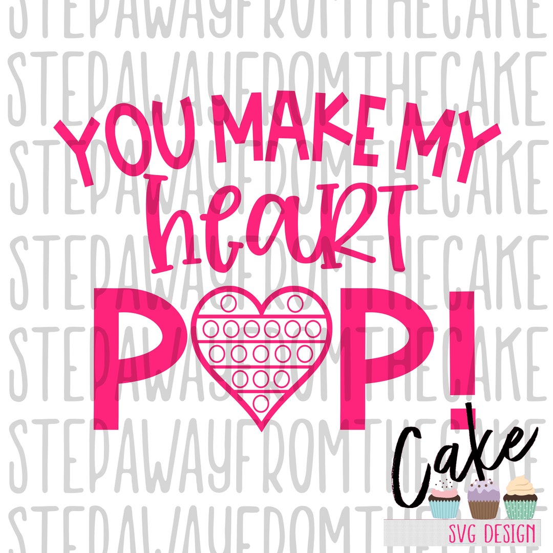 Heart Pop It Valentine SVG, Popper SVG, Poppers for Valentines Day ...