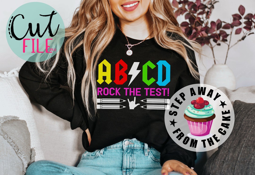 ABCD SVG, ABCD Rock the Test, Abcd Teacher Shirt, School Testing Shirt ...