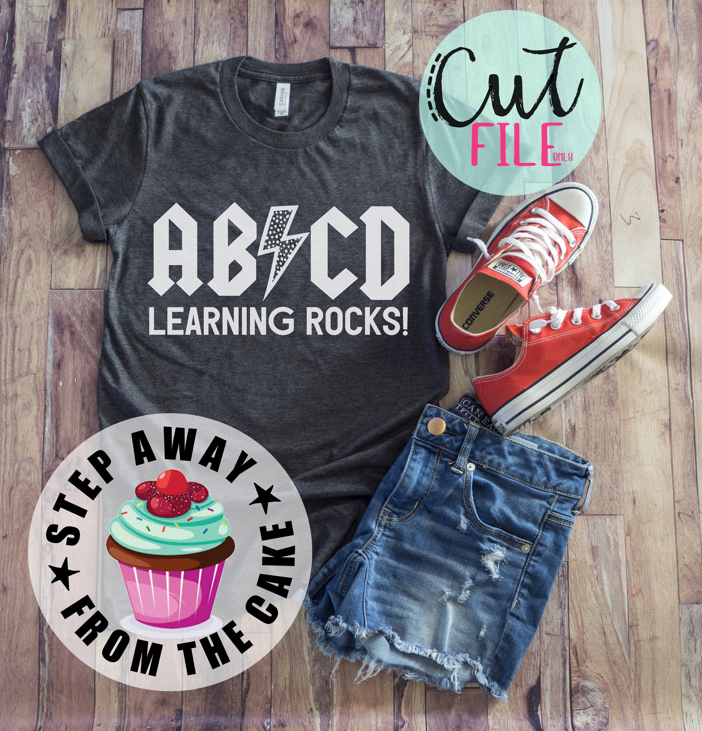 Rockstar Teacher PNG, Rock N Roll Teacher SVG, ABCD Learning Rocks Svg ...