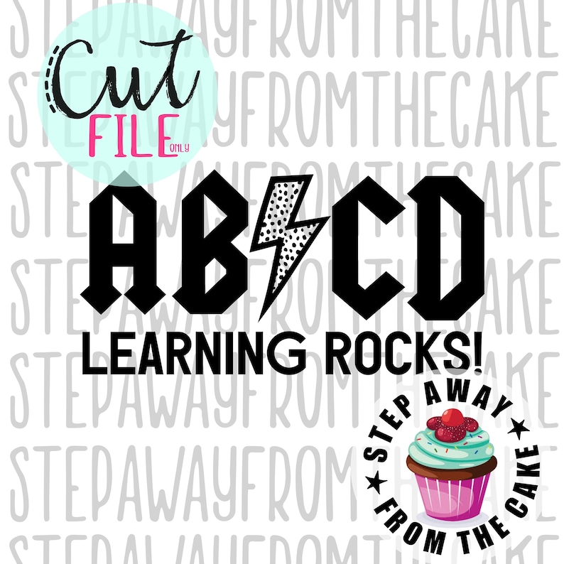 Rockstar Teacher PNG, Rock N Roll Teacher SVG, ABCD Learning Rocks Svg ...