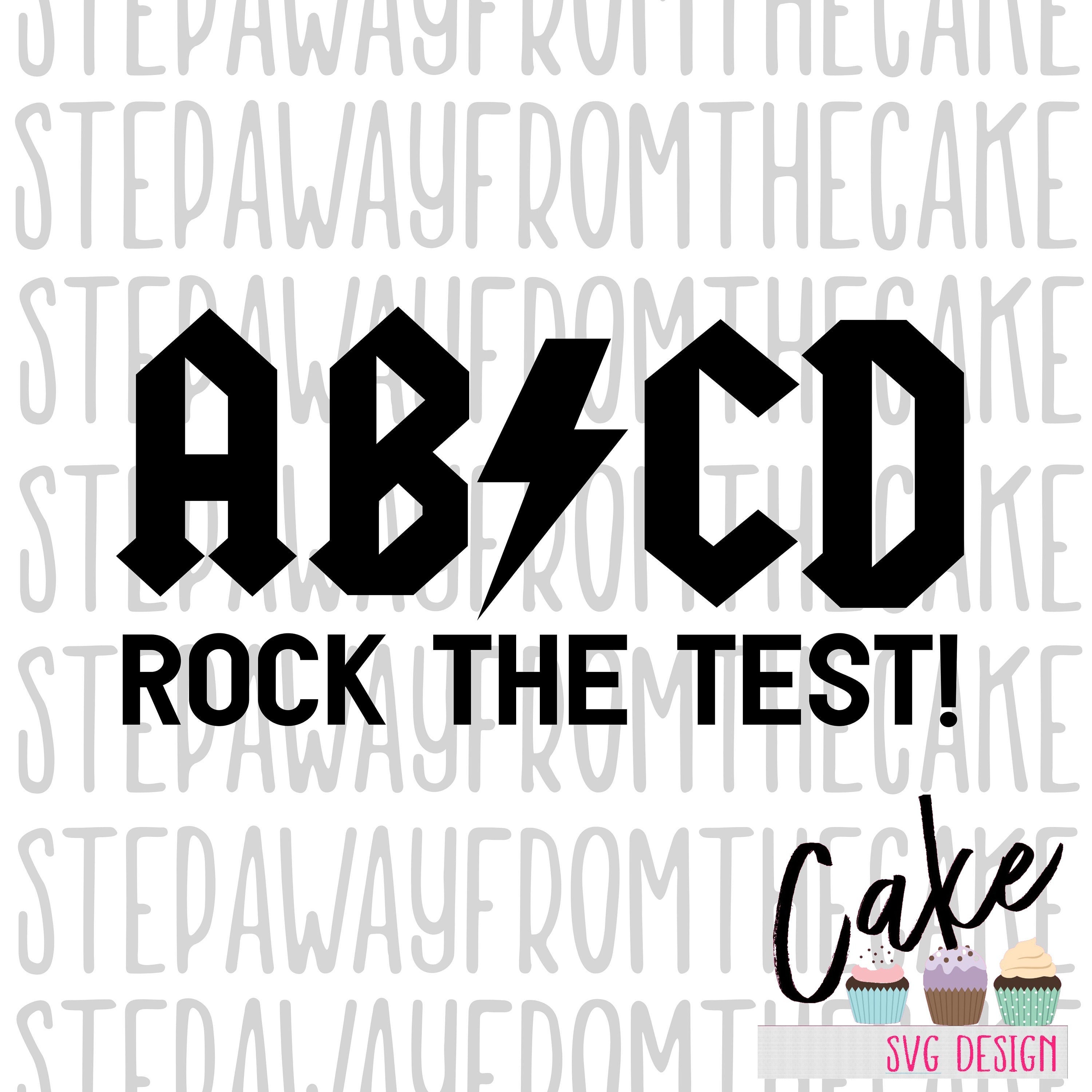 ABCD SVG ABCD Rock the Test Abcd Teacher Shirt School - Etsy