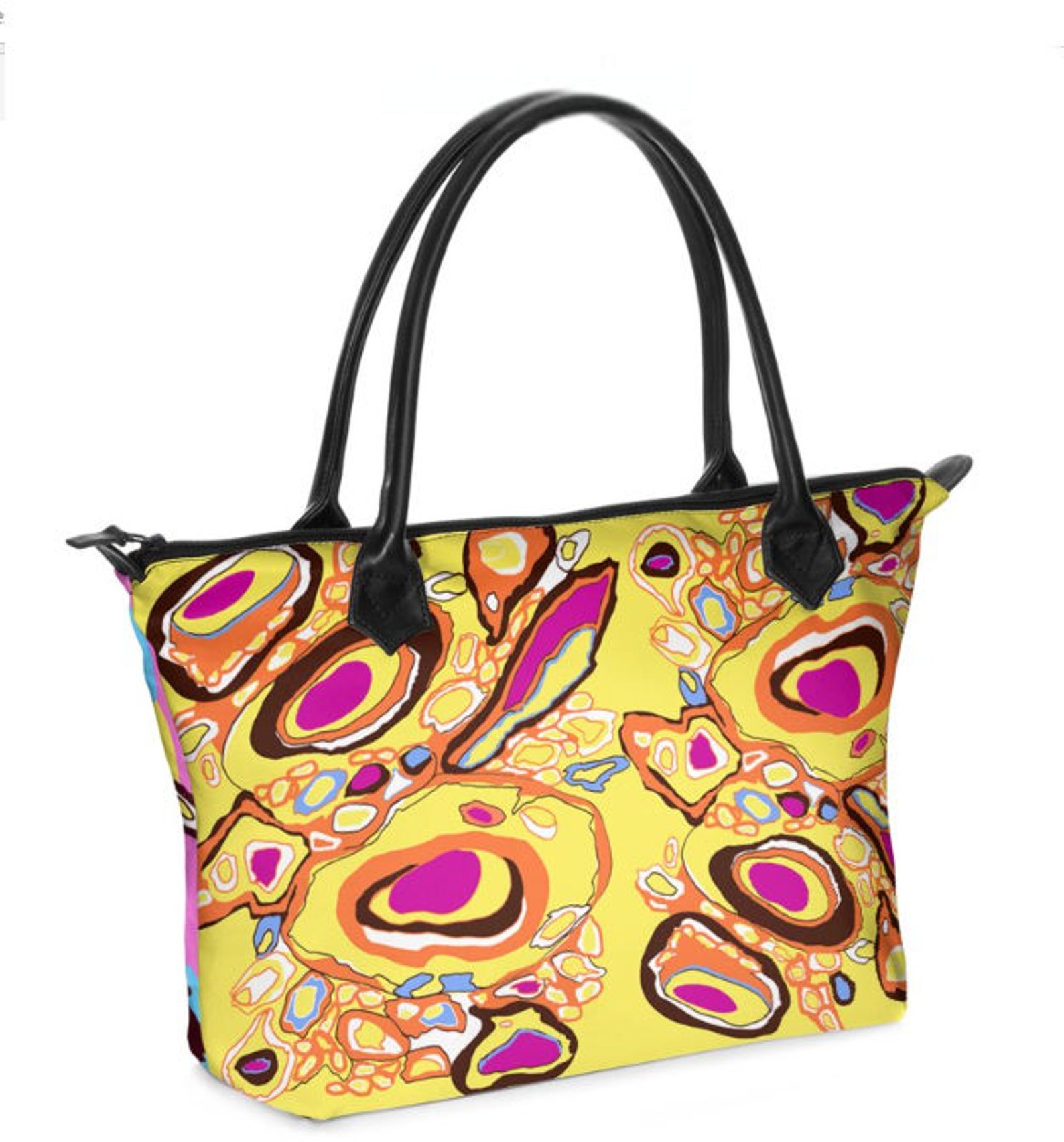 Monroe Tote Bag, Handmade Ladies Bag, Satin Luxury, Original Print ...