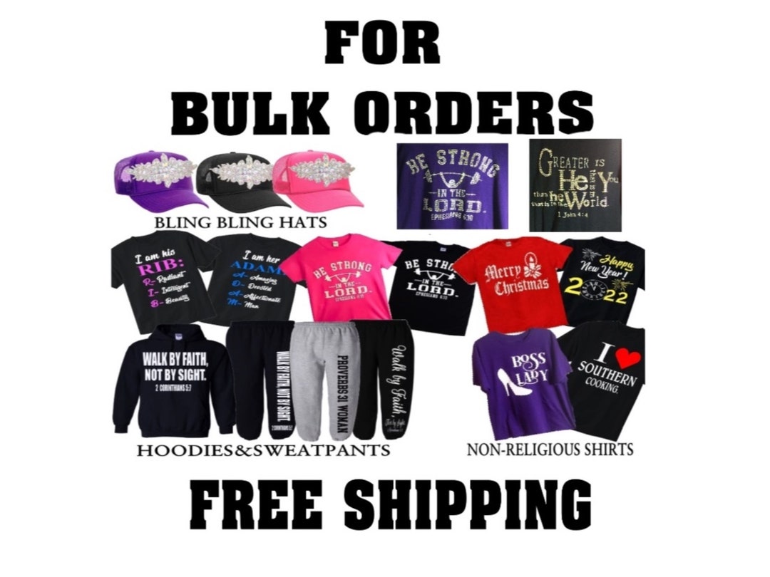 Bulk Tshirts Bulk Shirt Orders Bulk Hats Bulk Hoodies Wholesale Custom ...