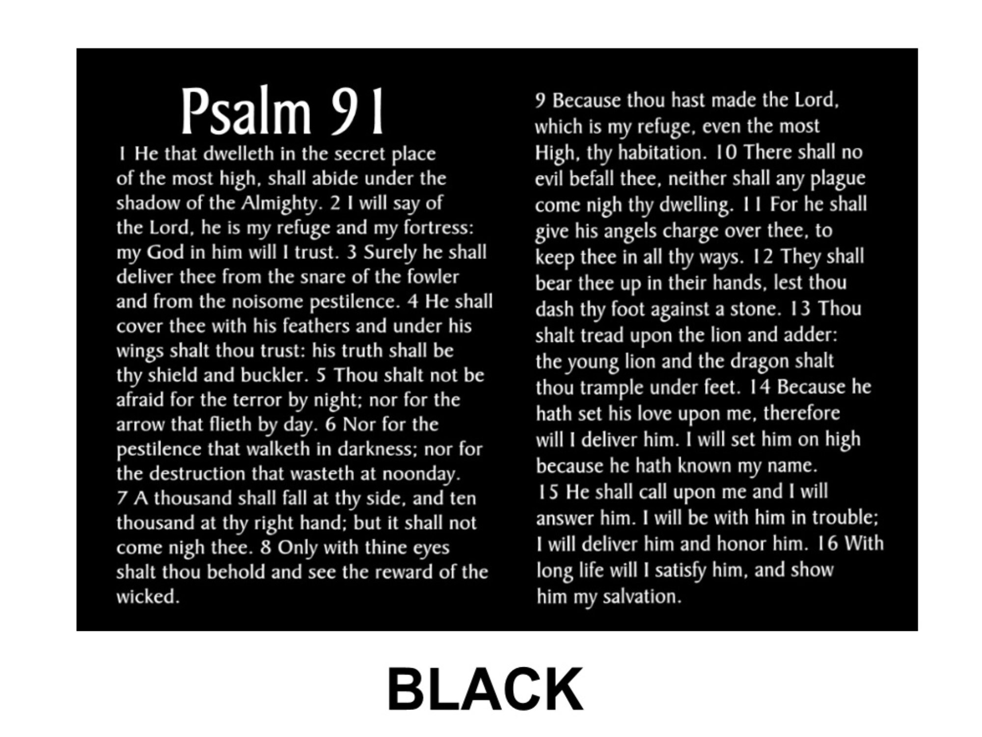 Psalm 91 Picture Psalm 91 Wall Art Religious Wall Art - Etsy