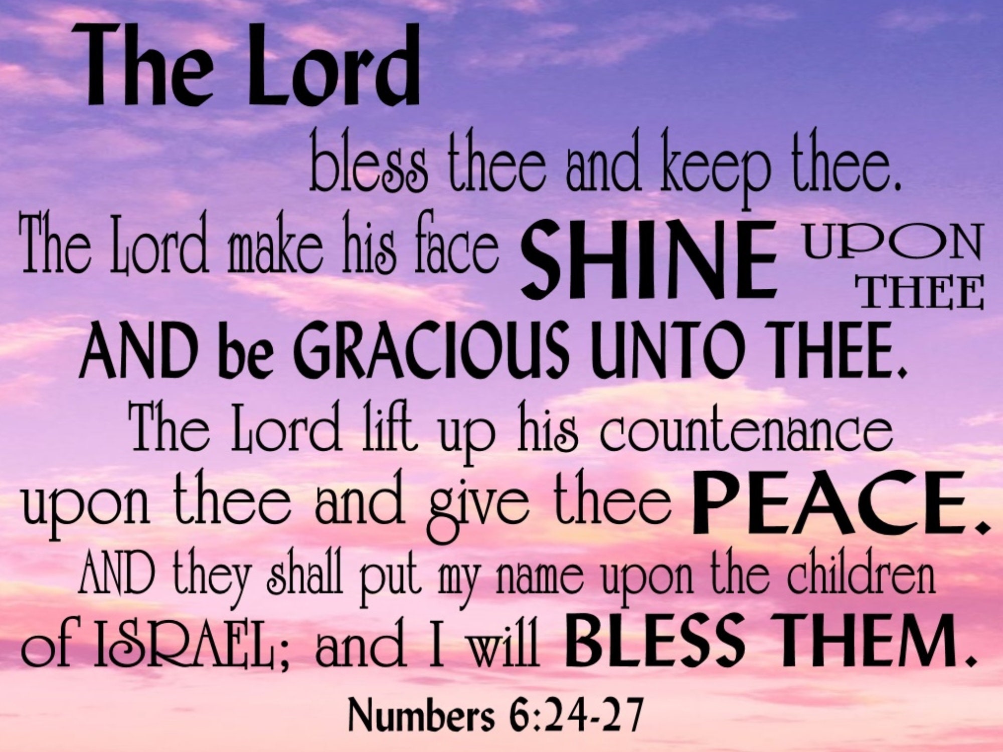 The Lord Bless You And Keep You Sign Picture Numbers 6 24 26 Scripture