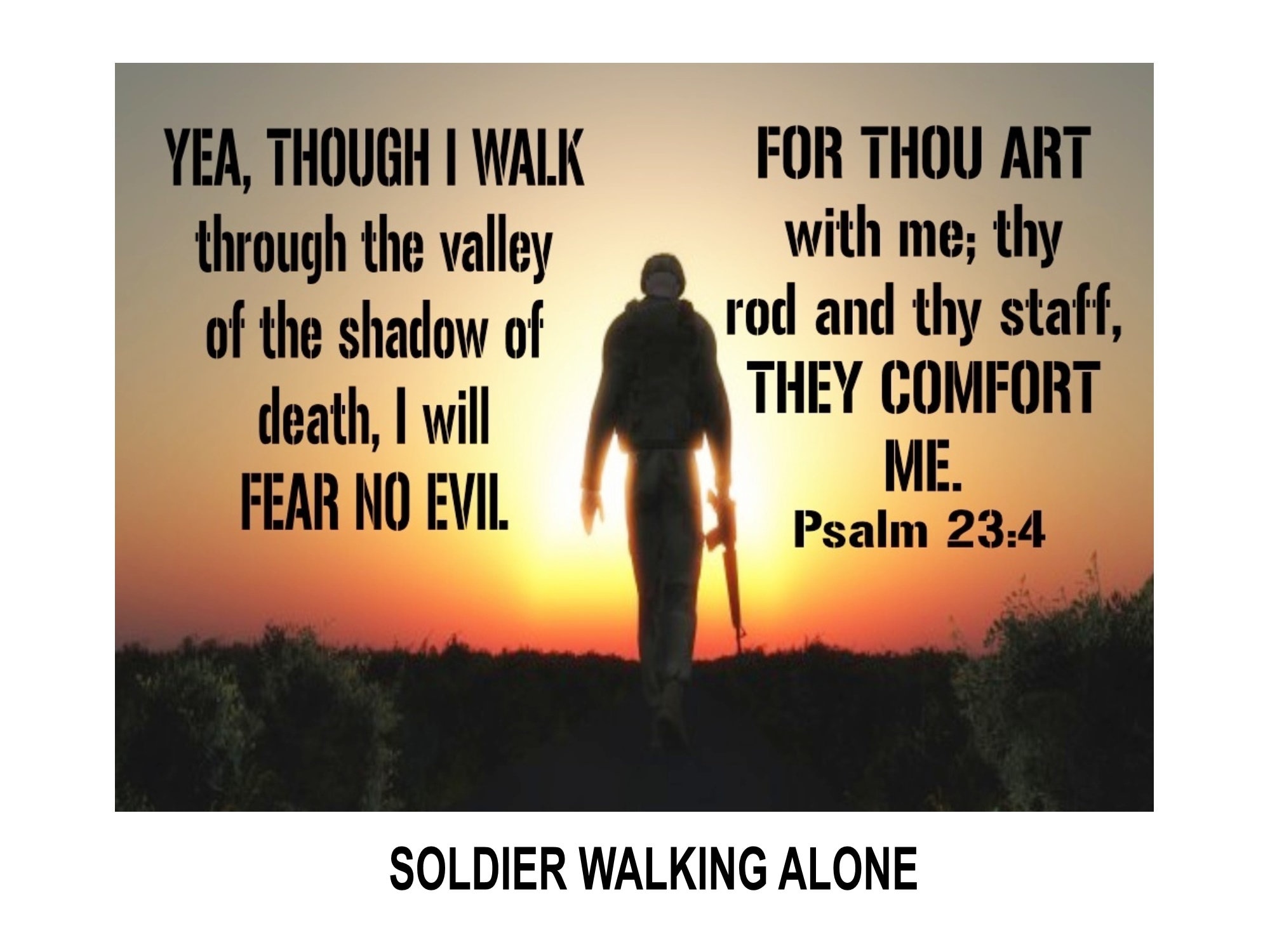 Though I Walk Through the Valley I Shall Fear No Evil Picture Military ...