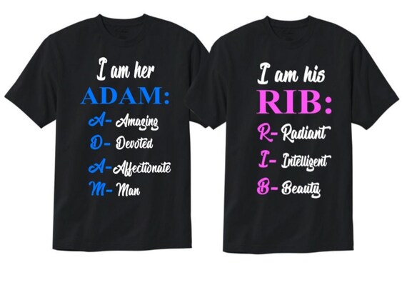 His Rib/her Adam Christian Couple Shirts Matching Couple - Etsy