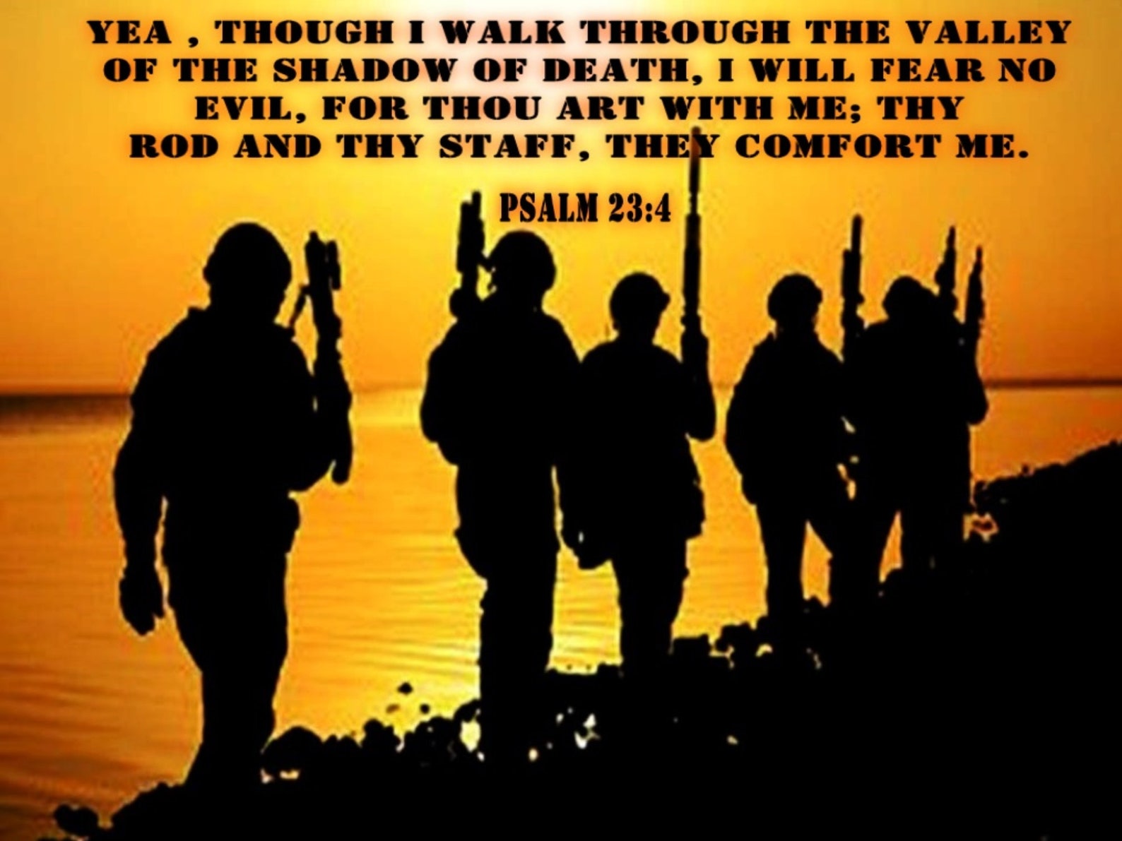 Though I Walk Through the Valley I Shall Fear No Evil Picture Military ...