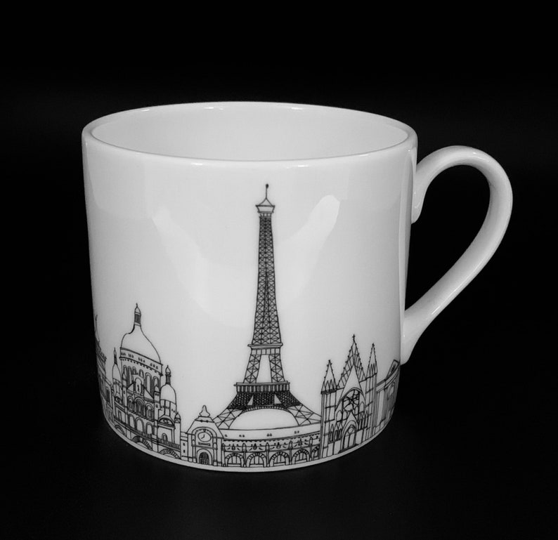 Paris Skyline Fine Bone China Coffee Cup - Etsy