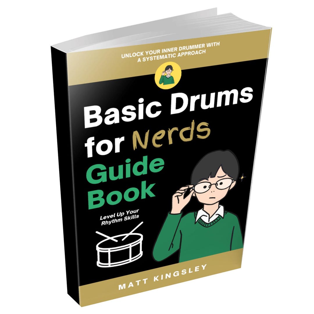 Basic Drums for Nerds Guide Book: Drums Lesson Book, Beginner Drums ...