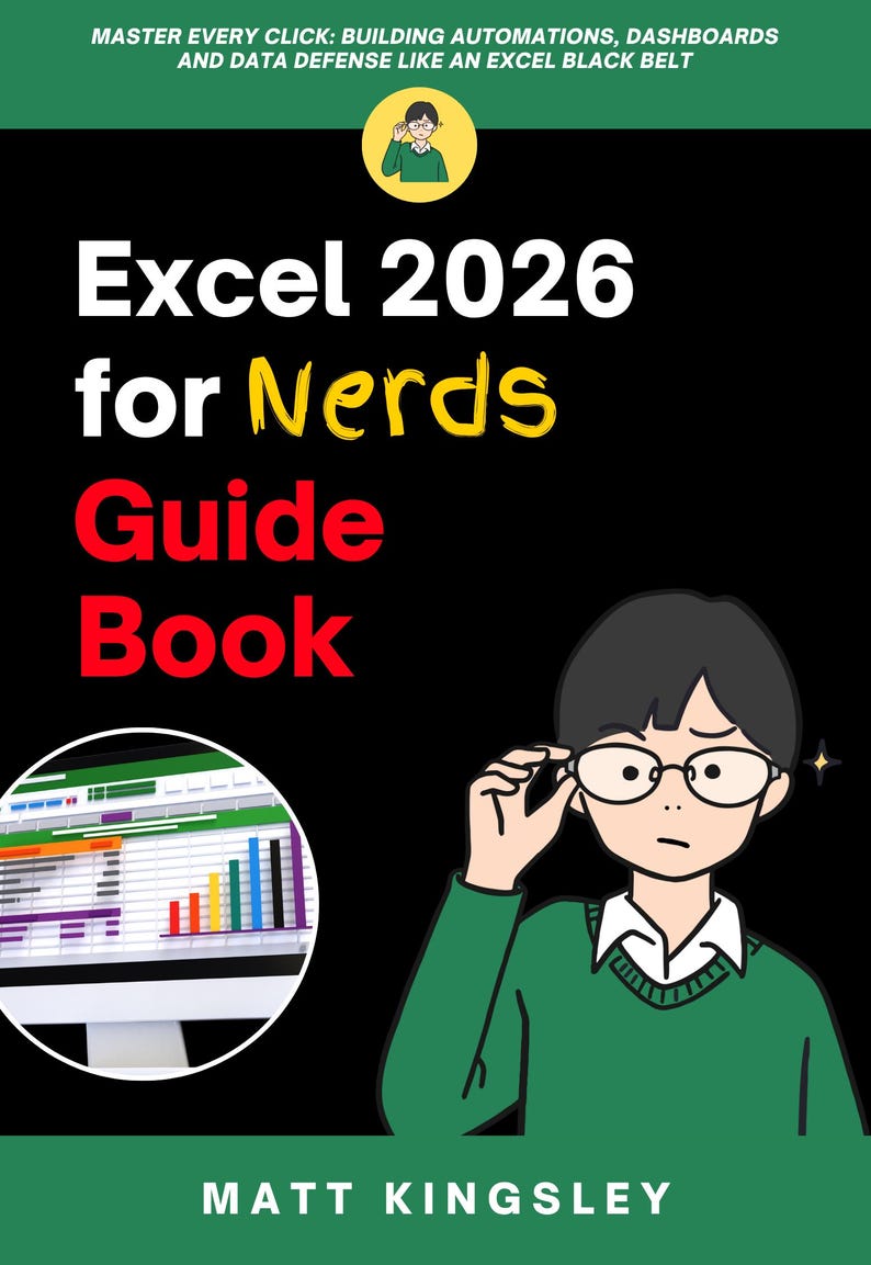 Excel 2026 for Nerds Guide Book:excel Guide,spreadsheet Tutorial, Data ...