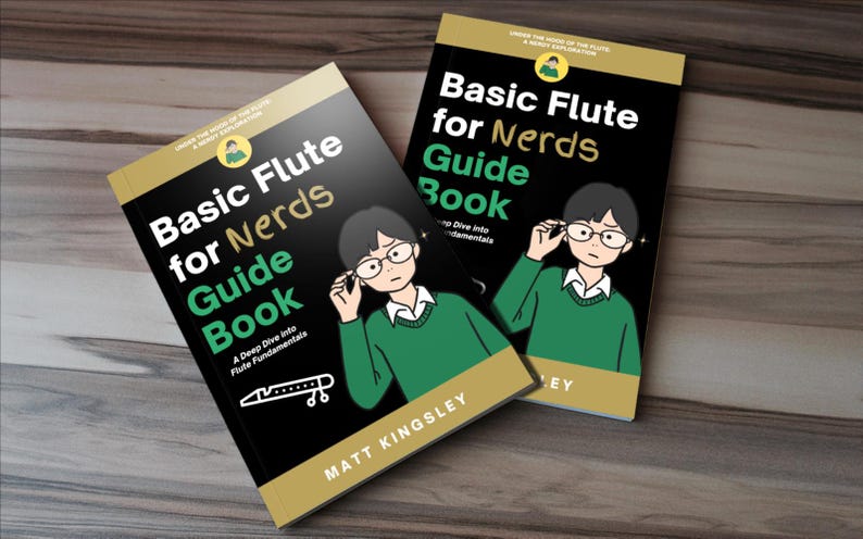 Basic Flute for Nerds Guide Book: Basic Flute Lesson Book, Beginner ...