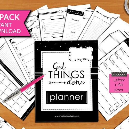 Get Things Done Printable Planner Pack of 15 Templates | Etsy