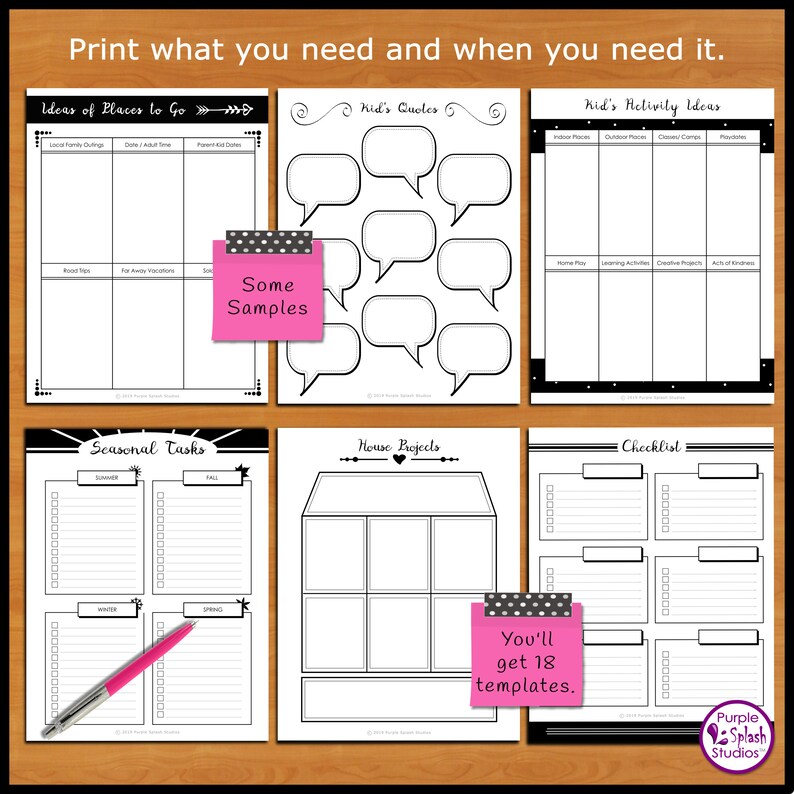 My Family Life Printable Planner Pack of 18 Templates Including ...