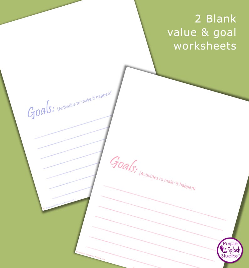 Family Values Poster & 9 Goal Worksheets to Bring Your Family Closer ...