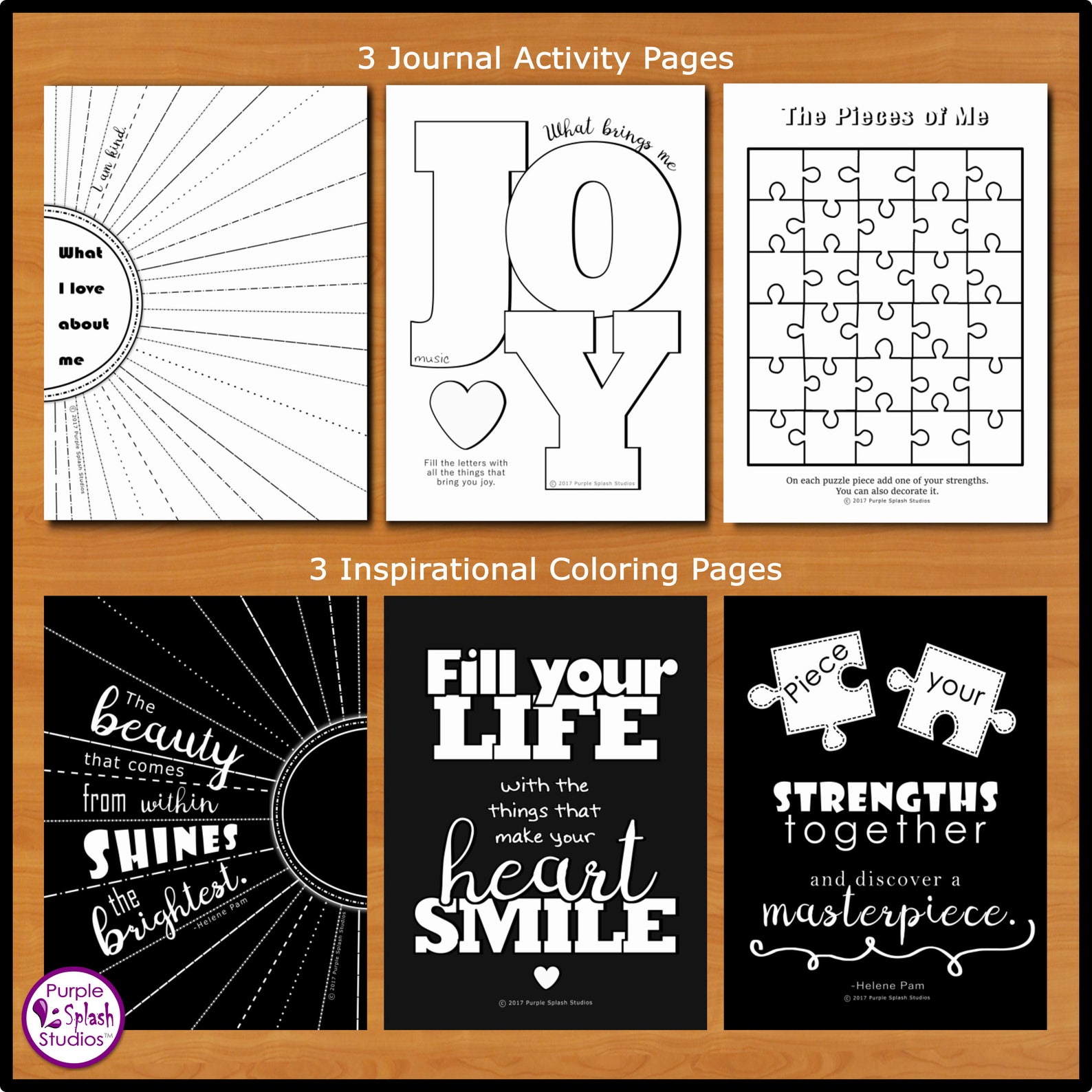 Self-discovery Printable Journal 6 Pack With Creative Activities ...