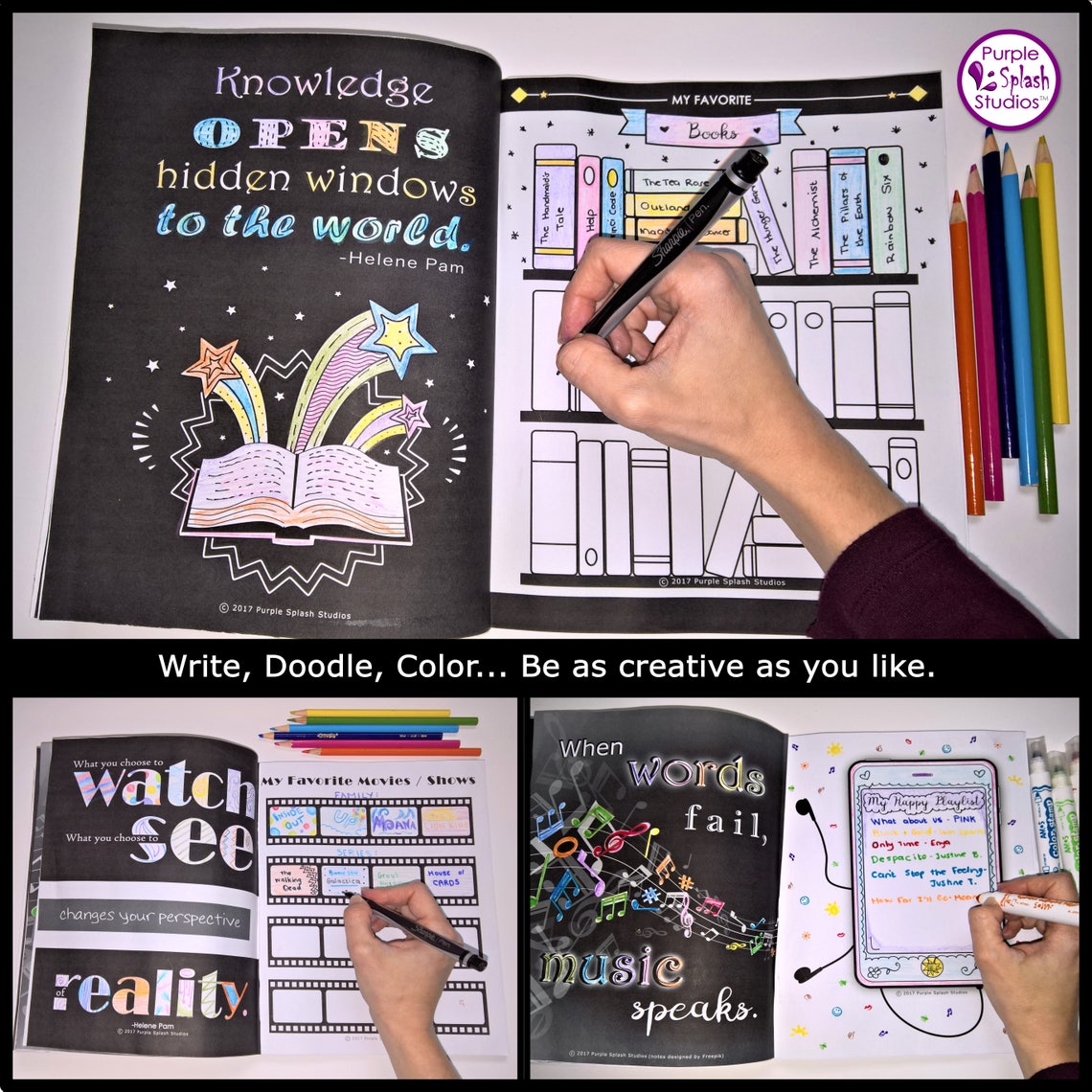 Self-discovery Printable Journal 6 Pack With Creative Activities ...