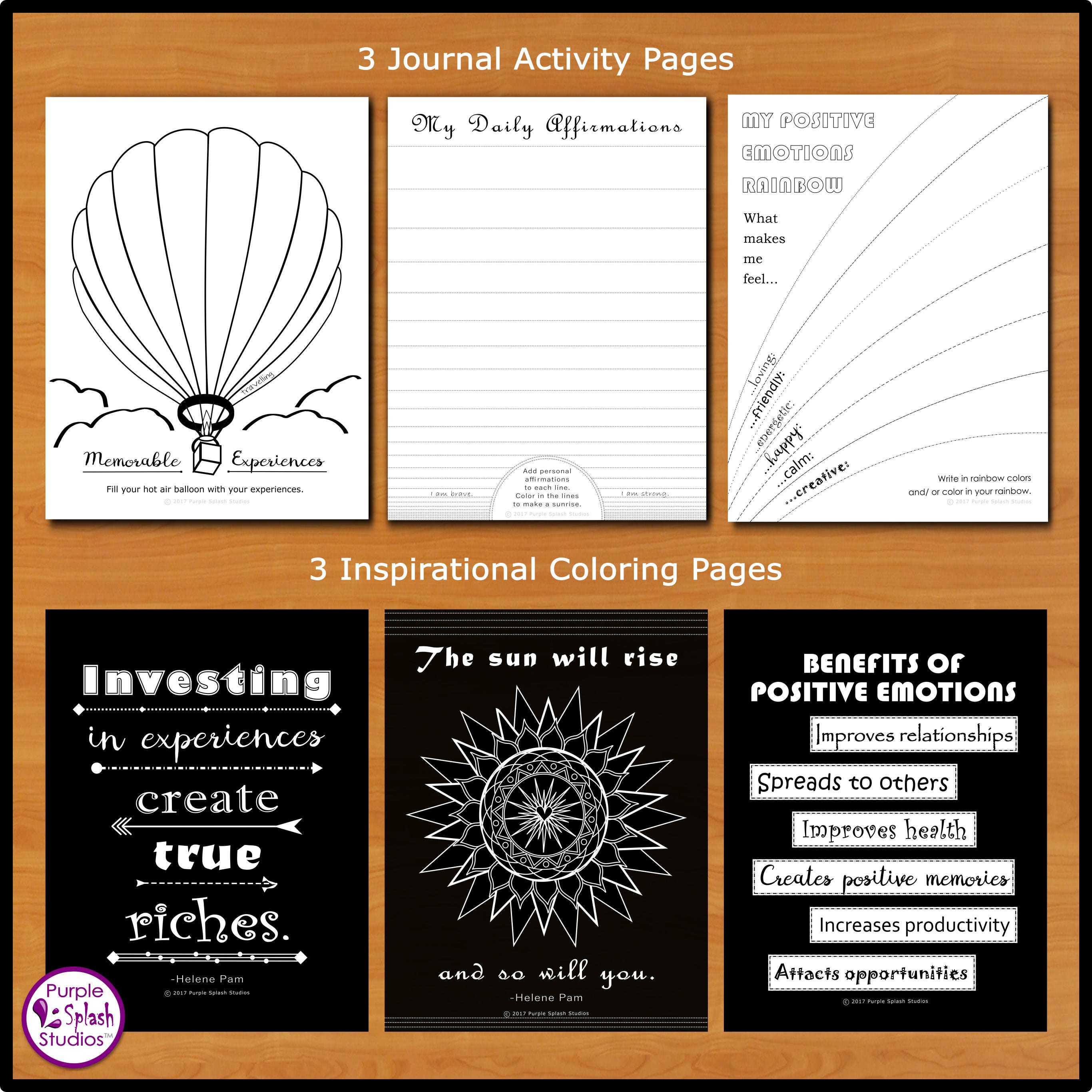Self-discovery Printable Journal 6 Pack With Creative Activities ...