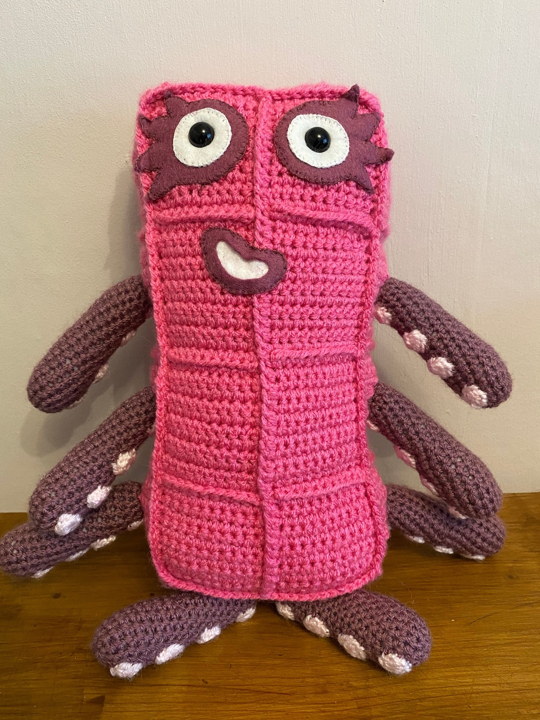 Number 8, Numberblocks Inspired Soft Toy, Childrens TV, Amigurumi, Kids ...