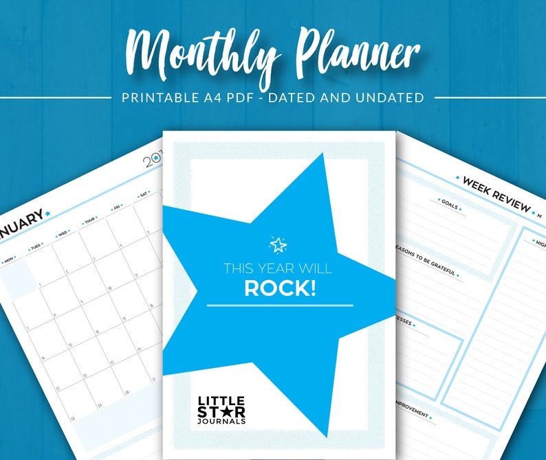 2019 Monthly Planner Printable, Weekly Planner Printable, Daily Planner ...
