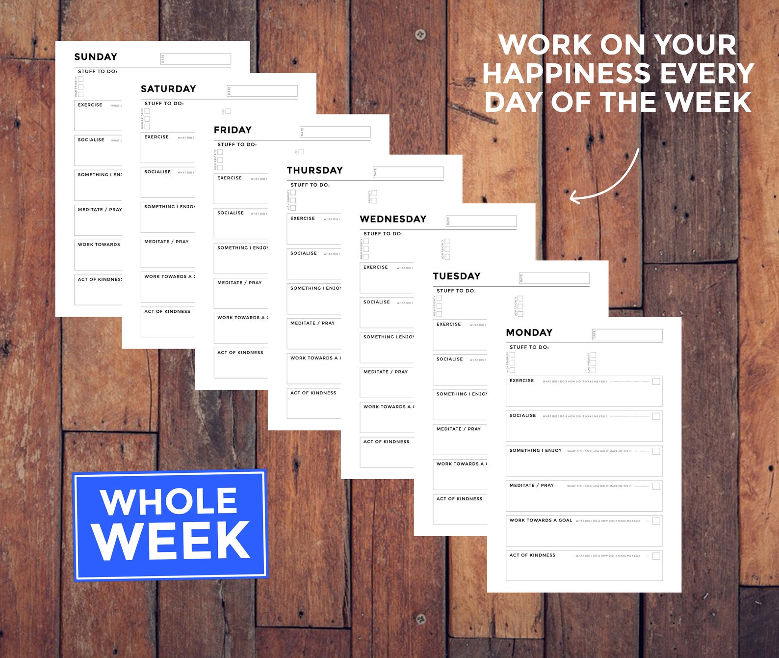 Printable Daily Happiness Journal - Etsy
