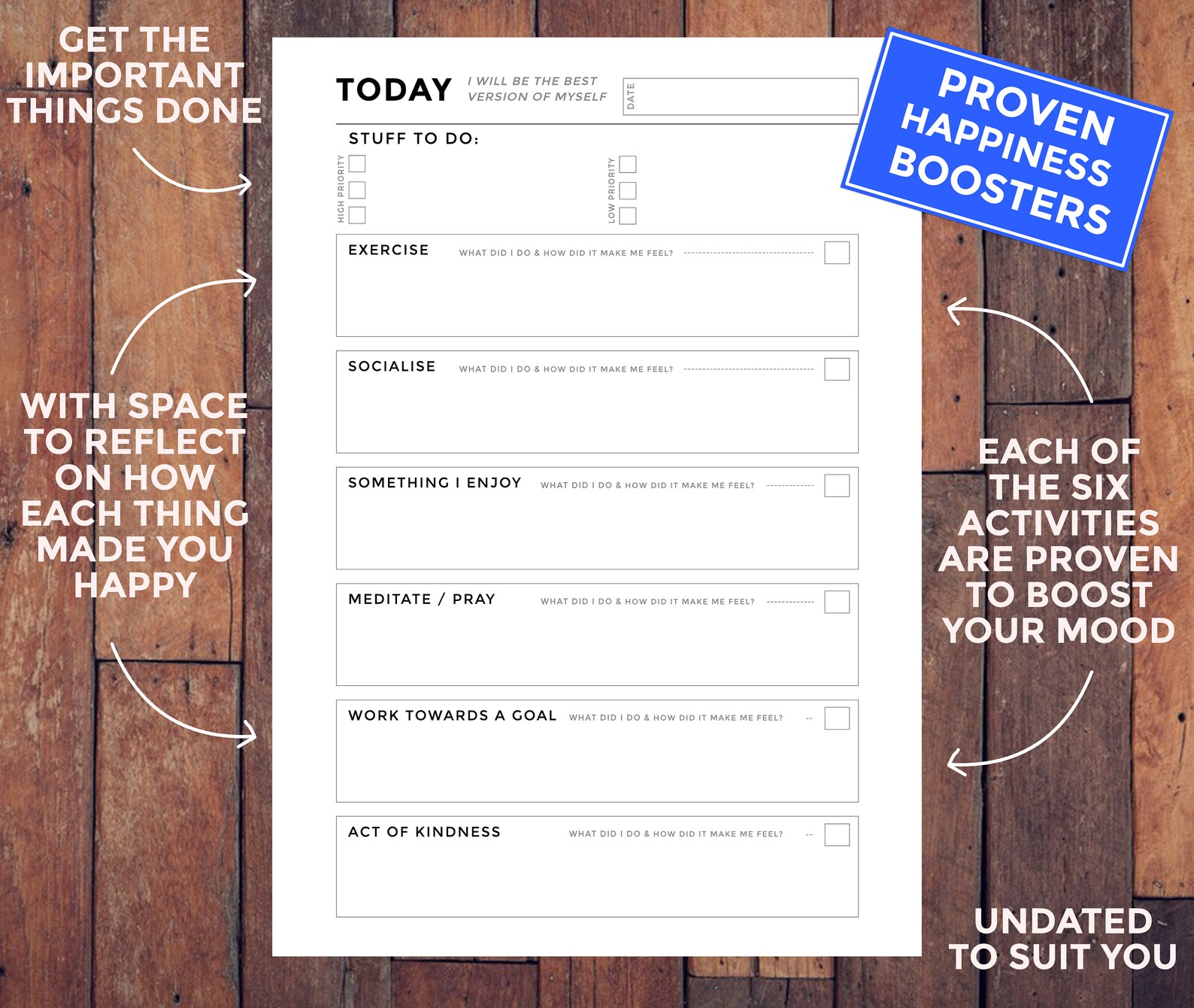 Printable Daily Happiness Journal - Etsy