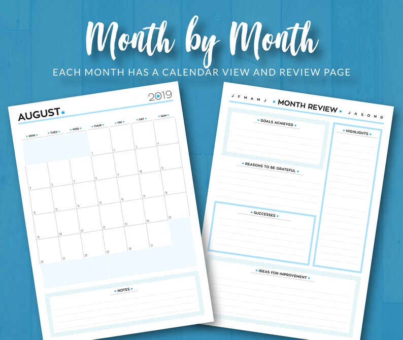2019 Monthly Planner Printable, Weekly Planner Printable, Daily Planner ...