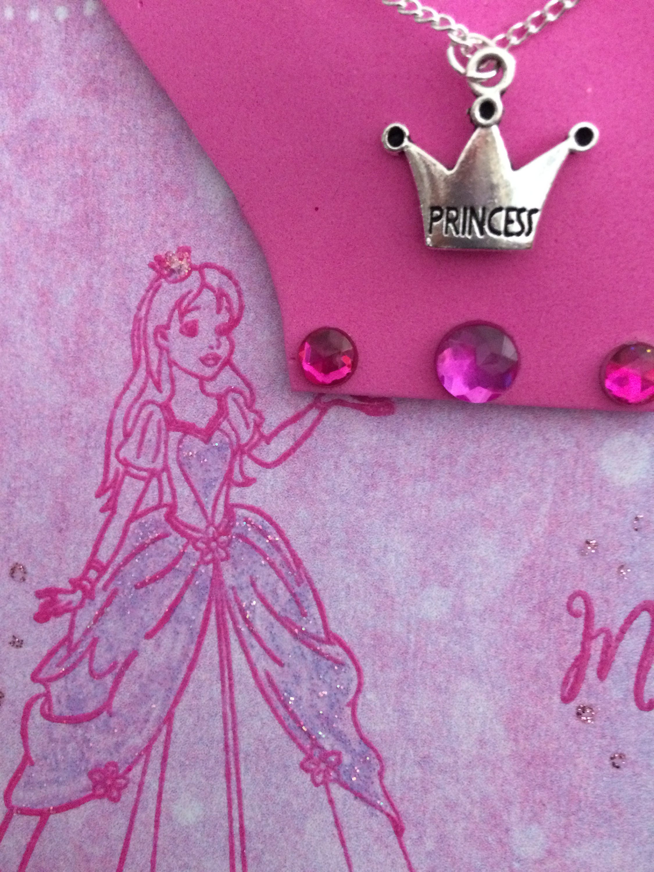 Hand Made Princess Birthday Card With Necklace - Etsy