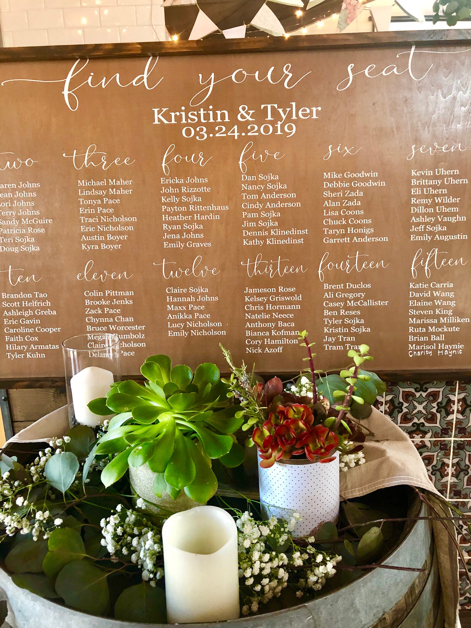 Rustic Seating Chart Wedding Chart Rustic Wedding Decor - Etsy