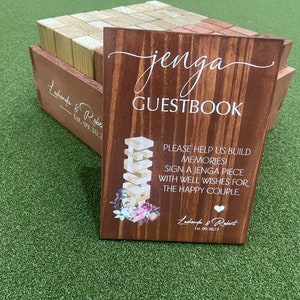 Custom Giant Tumble Tower & Guest Book Sign Bundle, Alternative Wedding ...