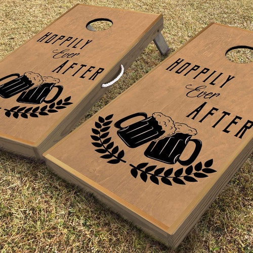 Beer Theme Cornhole Boards Wedding Cornhole Boards Lawn | Etsy