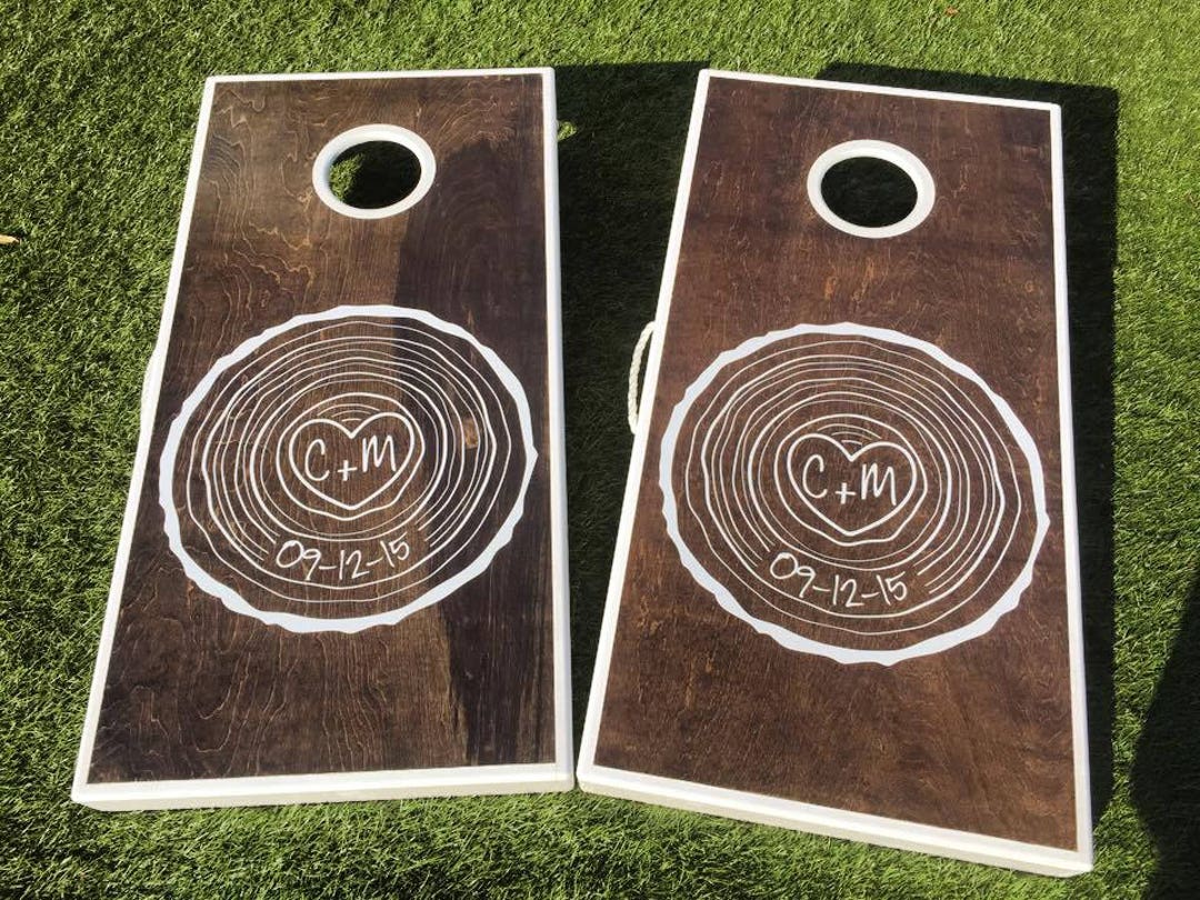 Custom Tree Ring Cornhole Boards, Lawn Game, Custom Cornhole Boards ...