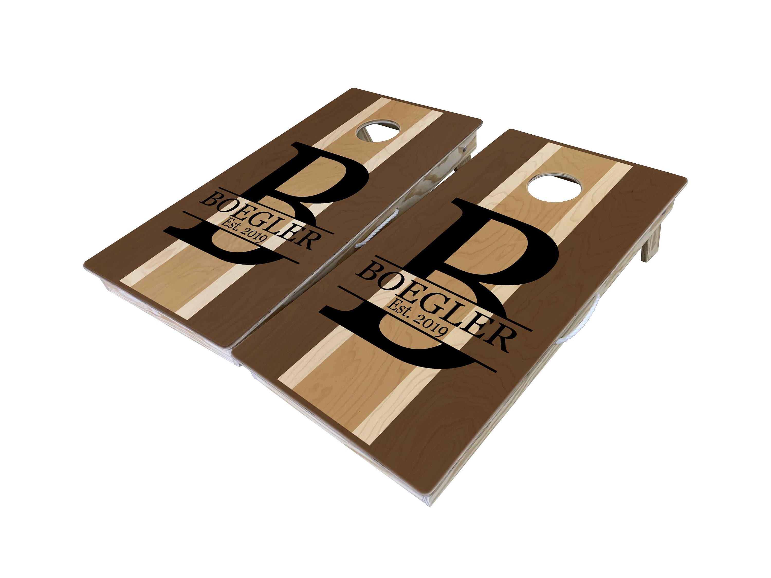 Custom Cornhole Boards With Initial & Last Name Cornhole - Etsy