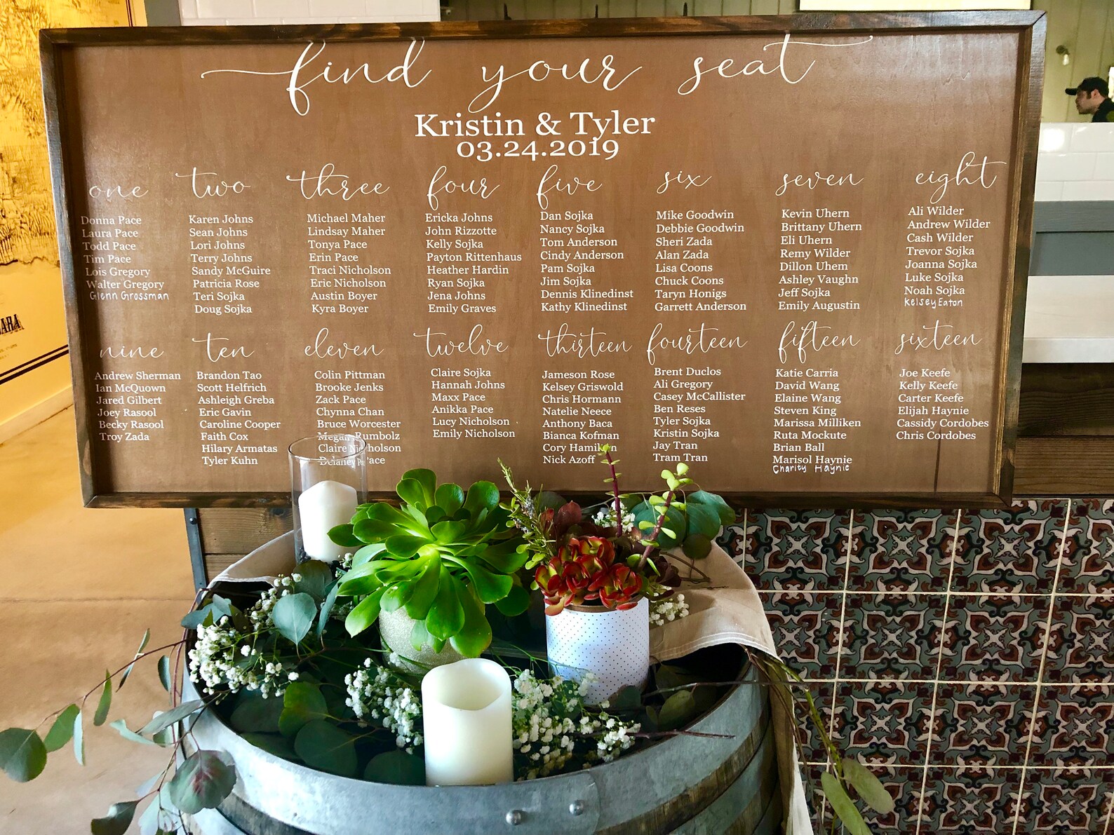 Rustic Seating Chart Wedding Chart Rustic Wedding Decor - Etsy