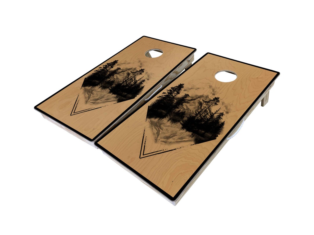 Mountain Landscape Cornhole Boards Custom Cornhole Boards - Etsy
