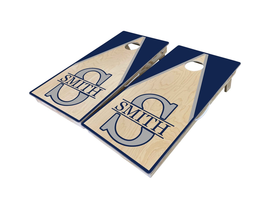 Monogram Triangle Cornhole Boards, Custom Cornhole Boards, Monogram ...
