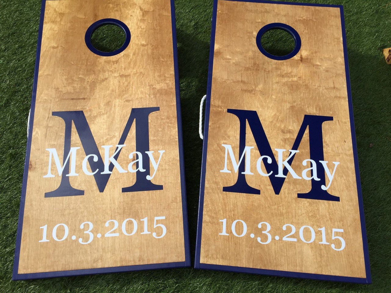Monogram Cornhole Boards Big Initial Monogram Cornhole - Etsy