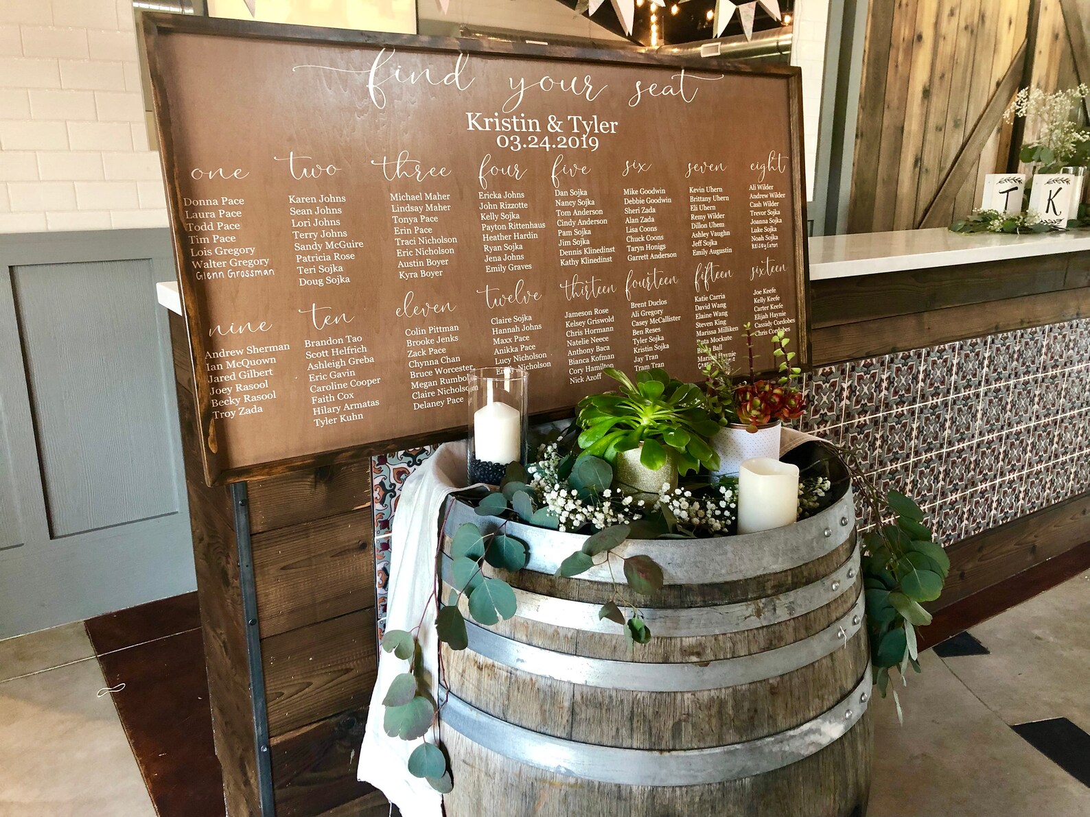 Rustic Seating Chart Wedding Chart Rustic Wedding Decor - Etsy