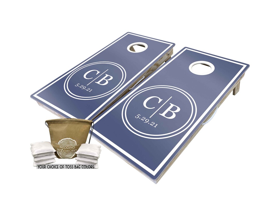 Custom Monogram Cornhole Boards, Initial Cornhole Boards, Custom ...