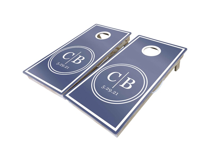 Custom Monogram Cornhole Boards Initial Cornhole Boards - Etsy