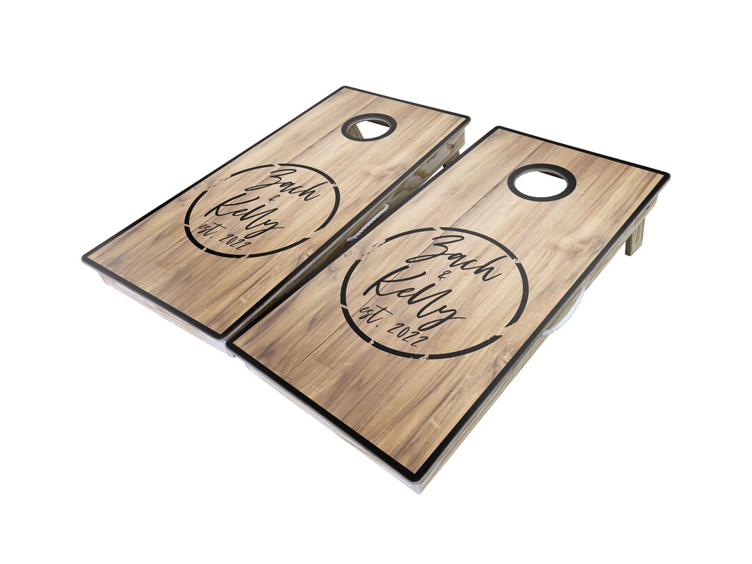 Custom Rustic Family Cornhole Boards Custom Cornhole Boards - Etsy