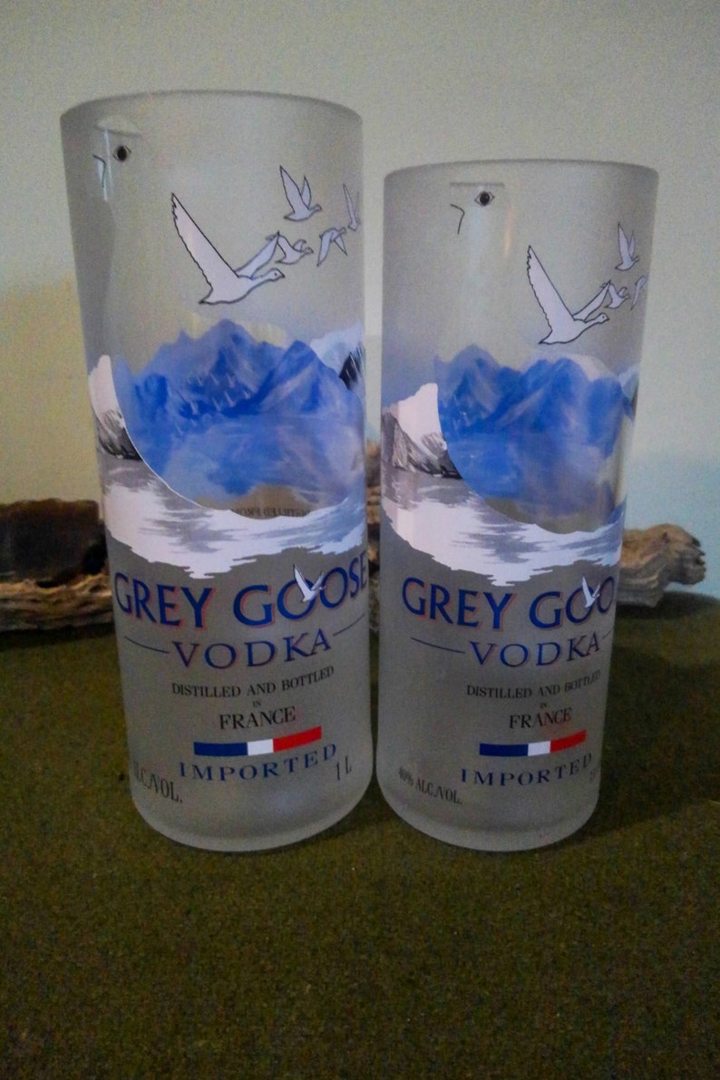 Grey Goose Vase 1, Upcycled Cut Liquor Bottles, Available in 2 Sizes - Etsy
