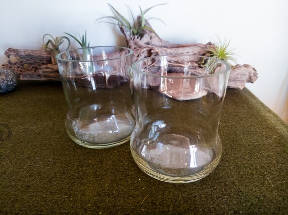 Black Velvet Rocks Set 2 Upcycled Cut Glass Liquor Bottles - Etsy