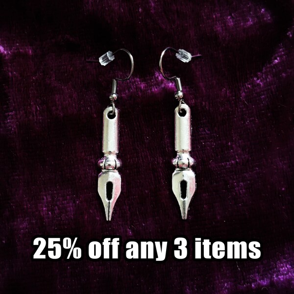 Pen Nib Earrings - Etsy