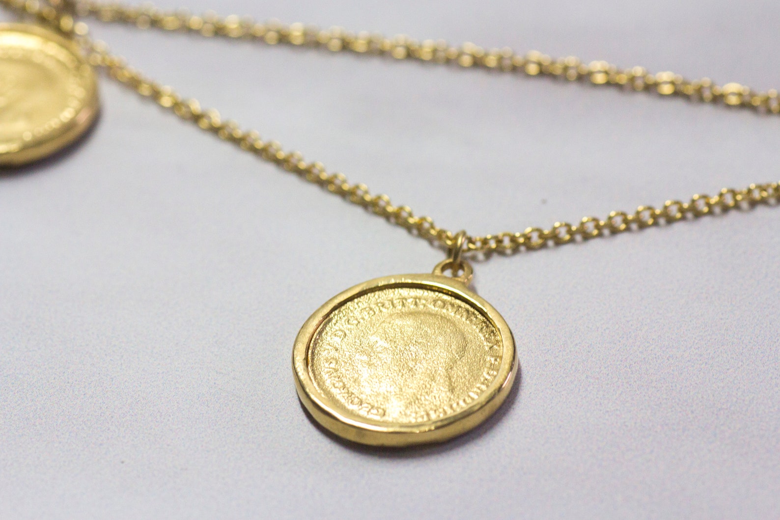 14K Solid Gold Coin Pendant Contemporary Pendant Modern - Etsy