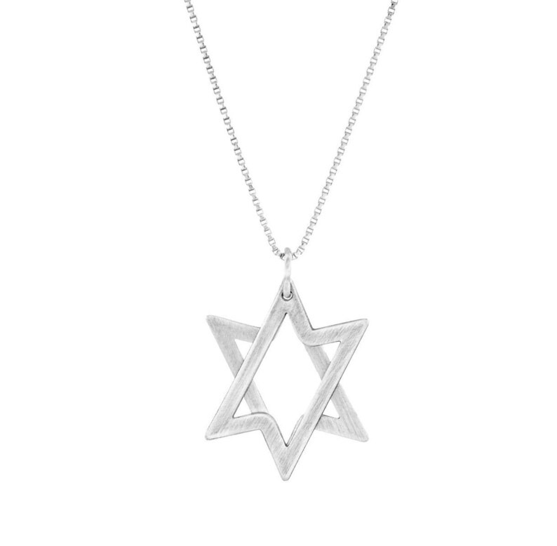 Silver14k Solid Gold Detouchable Star of David - Etsy